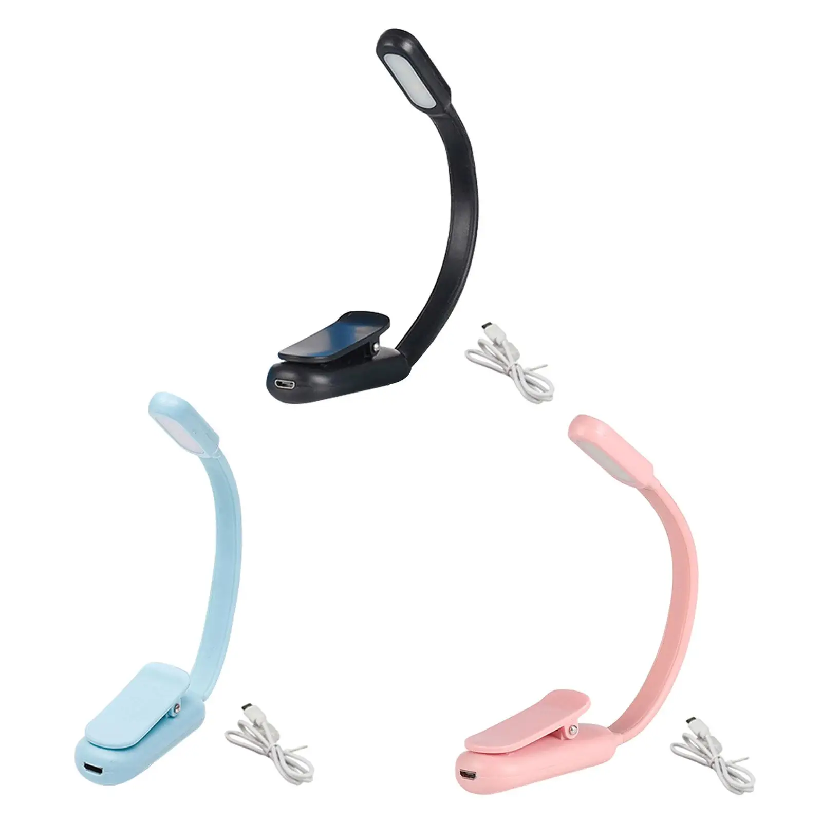Reading-Light-Flexible-Bendable-USB-Rechargeable-Clamp-Lamp-Clip-on ...