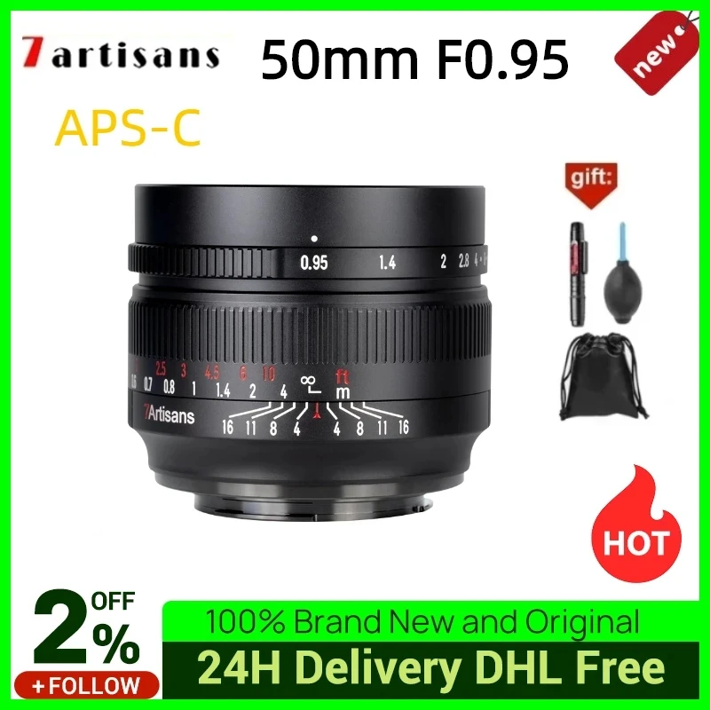 7artisans 7 artisan 50mm F0.95 Prime APS-C MF Large Aperture Lens for ...
