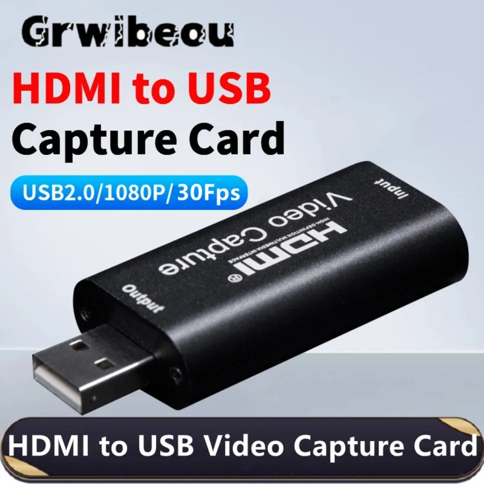 Grwibeou-USB-Video-Capture-Card-4K-HDMI-to-USB-Video-Grabber-Live ...