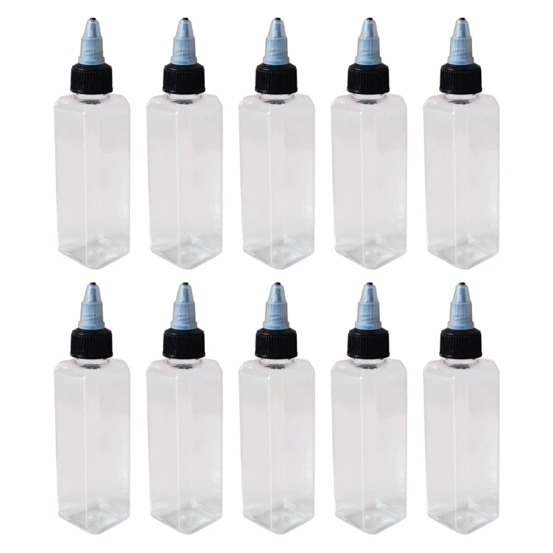 10pcs-Squeeze-Oil-Dispenser-Bottles-100ml-Plastic-Bottles-with-Pointed ...