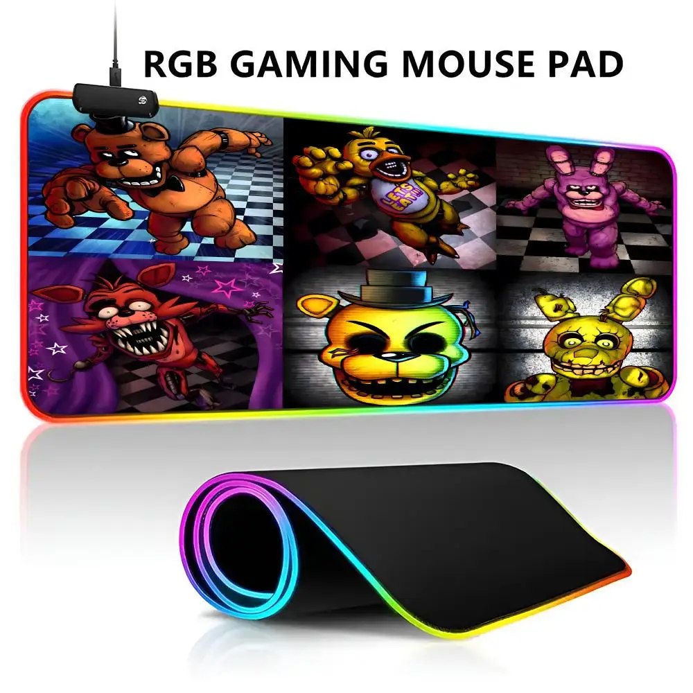FNAF-Five-Nights-Freddyed-RGB-LED-Light-Gaming-Mousepad-Waterproof ...