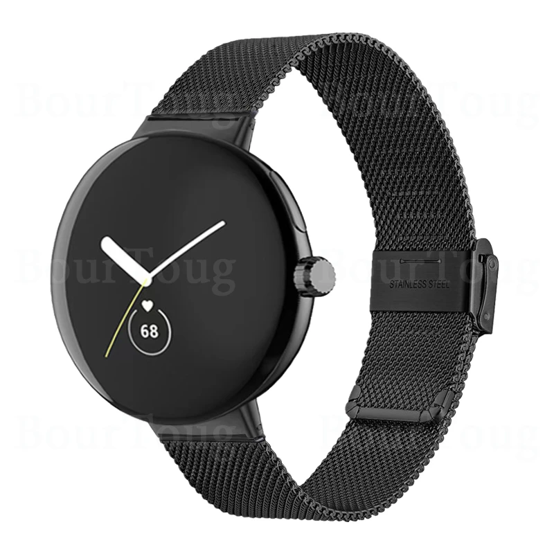 Stainless steel metal mesh Band For Google Pixel Watch Replacement ...