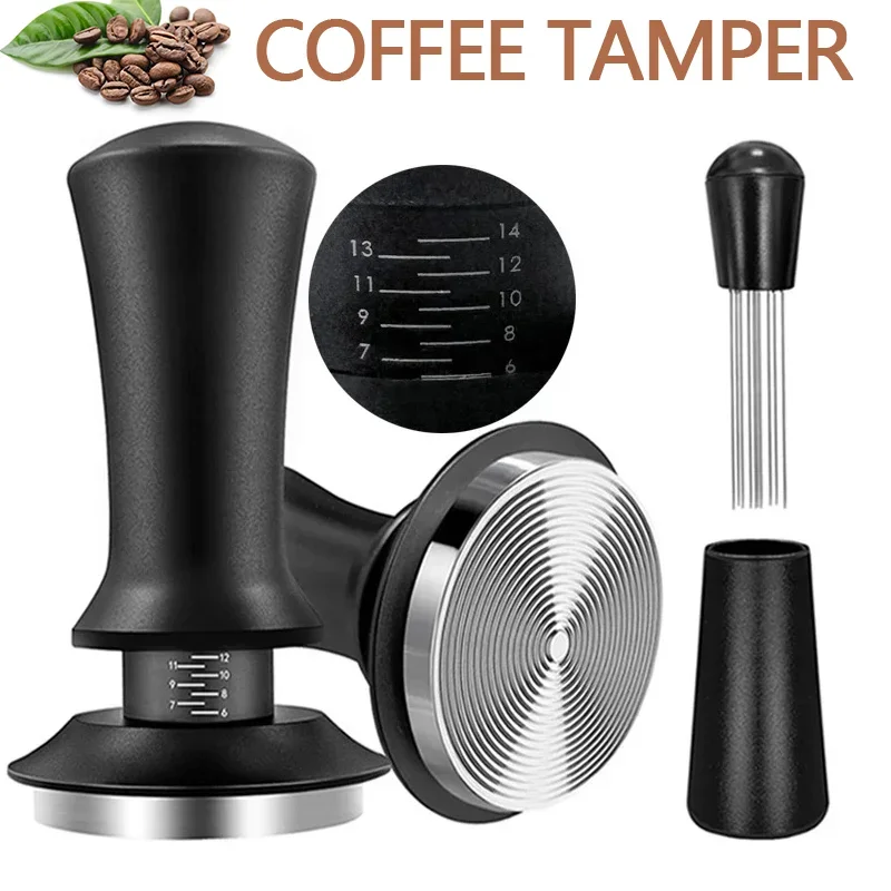 51/53/58mm Coffee Tamper Stainless Steel Calibrated Spring Coffee ...