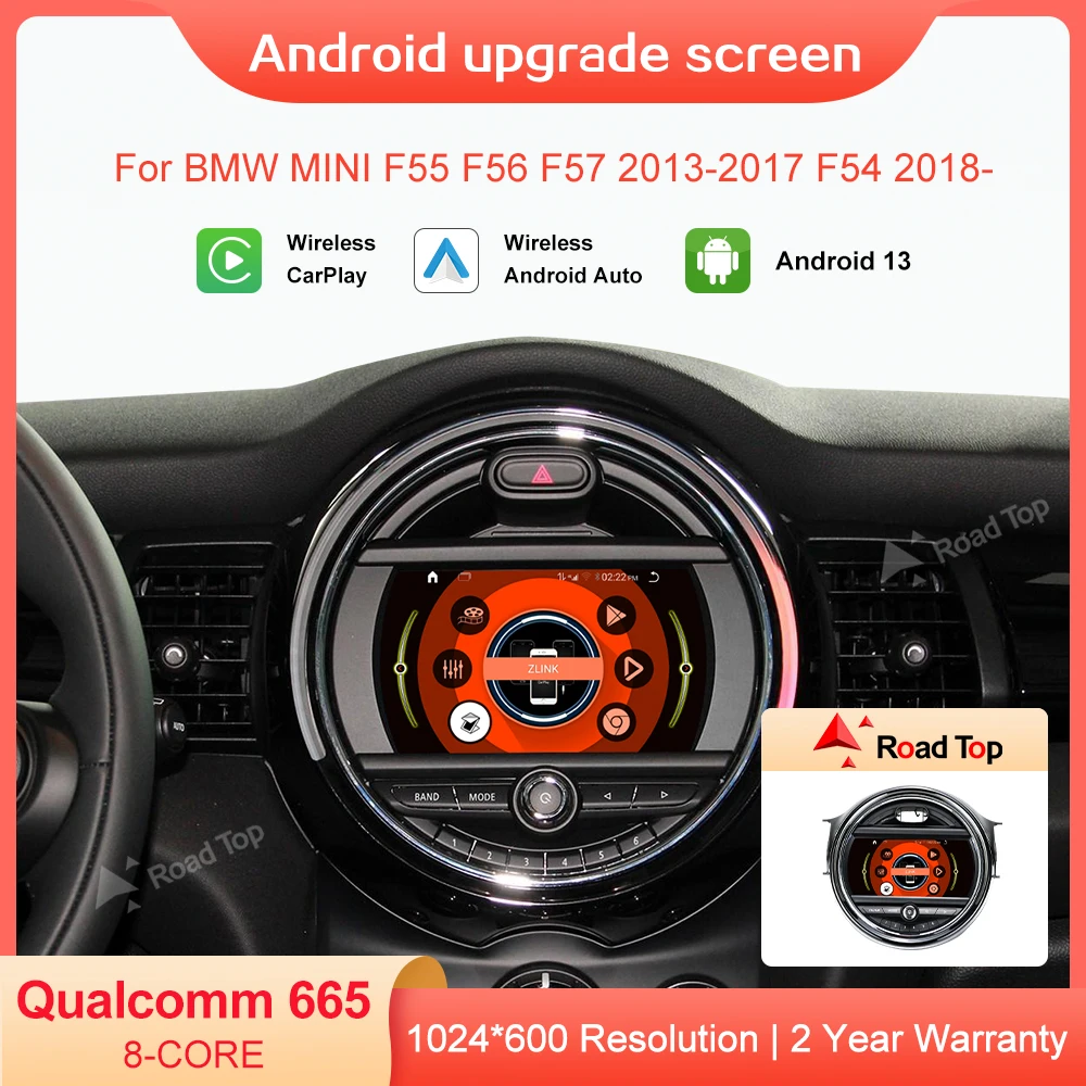 Android 13 Touch Screen Multimedia Player Display For BMW Mini Cooper ...