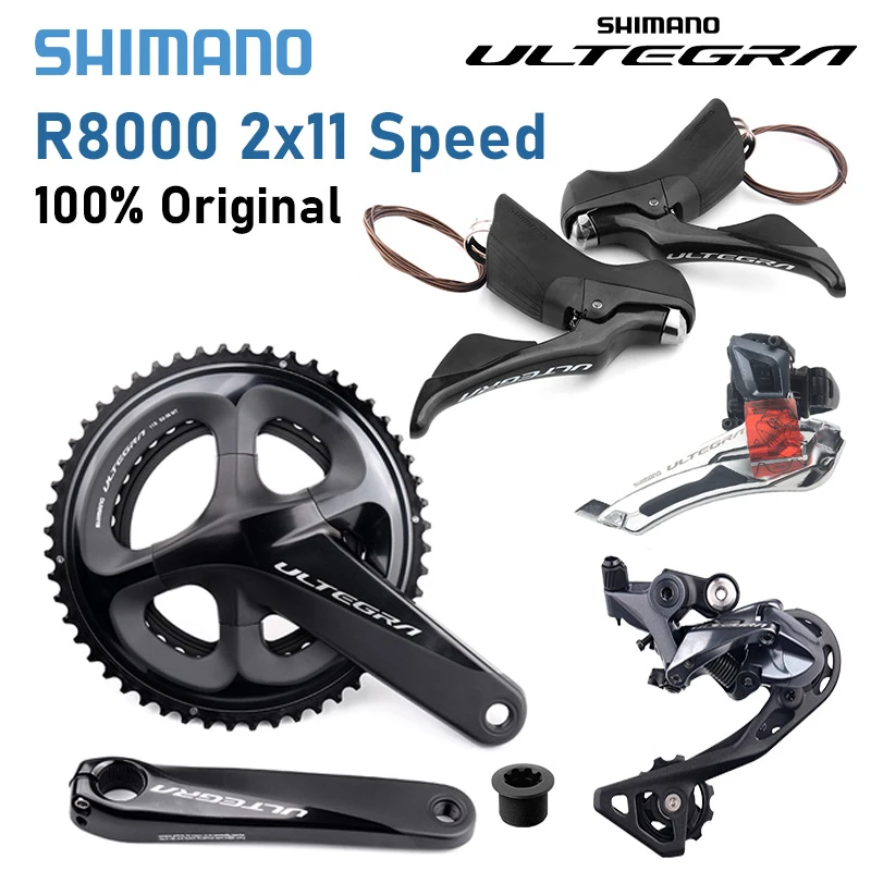 Shimano Ultegra 2x11 Speed Groupset R8000 Shifter Derailleur 11 Speed 170mm 50/34T 53/39T ...