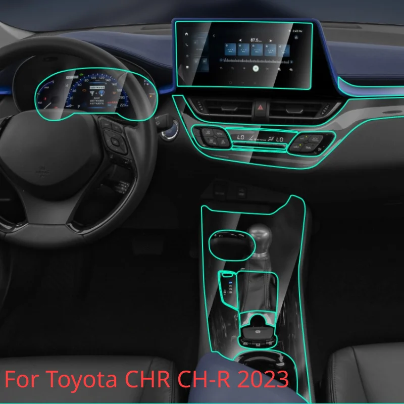For-Toyota-CHR-C-HR-2023-Transparent-TPU-Protective-Film-Car-Interior ...