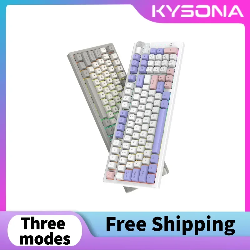 Kysona-Wireless-Bluetooth-Mechanical-Keyboard-Multimedia-Knob-Hot ...