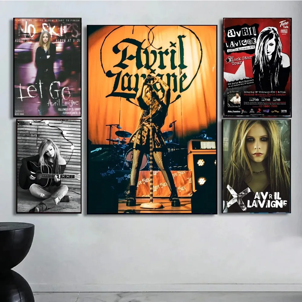 Star Singer Avril Lavigne Self-adhesive Art Poster Waterproof Paper ...