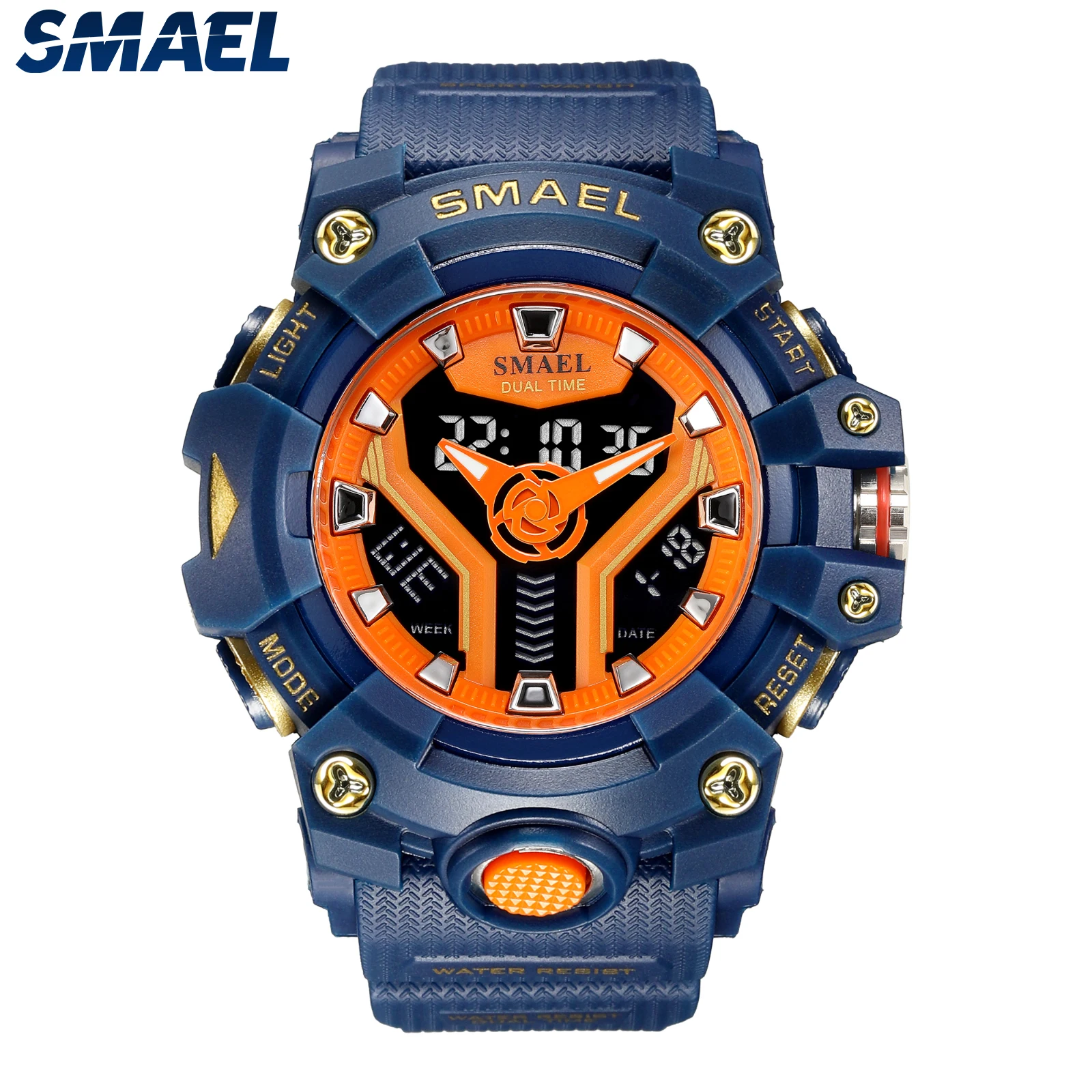 New Smael Sport Watch For Man Dual Time Watch For Men Shock Resistant ...