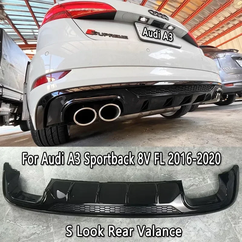 Audi A3 Rear Bumper RS Style Rear Bumper Diffuser For Audi A3 8V ...