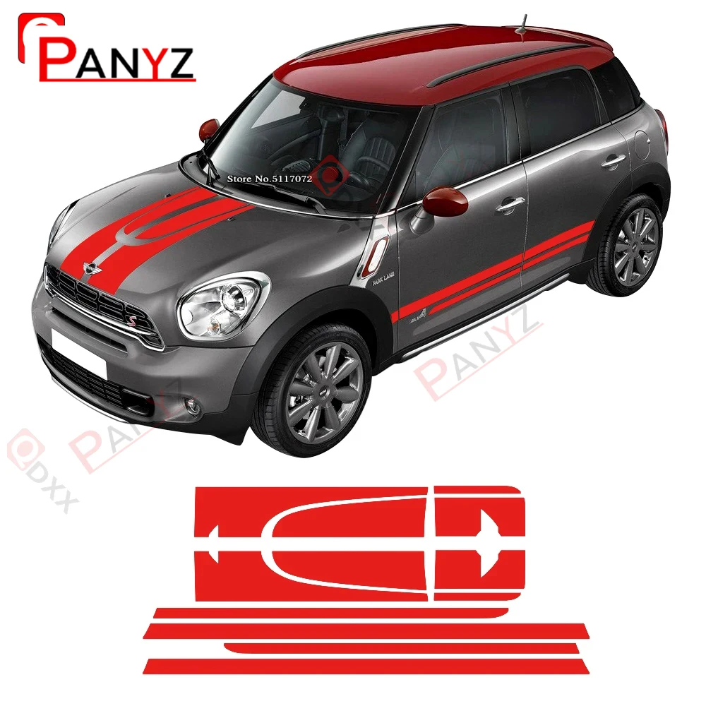 Car-Hood-Engine-Cover-Vinyl-Trunk-Rear-Body-Kit-Decal-Side-Stripe-Skirt ...
