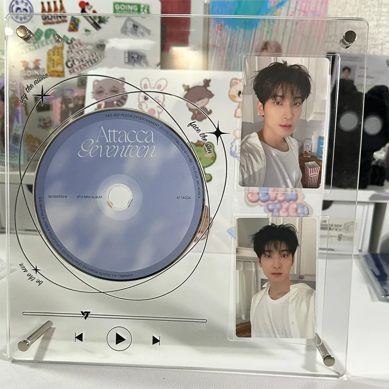 CD-Acrylic-Photo-Display-Stand-Transparent-Kpop-Idol-Picture-Frame-Ins ...