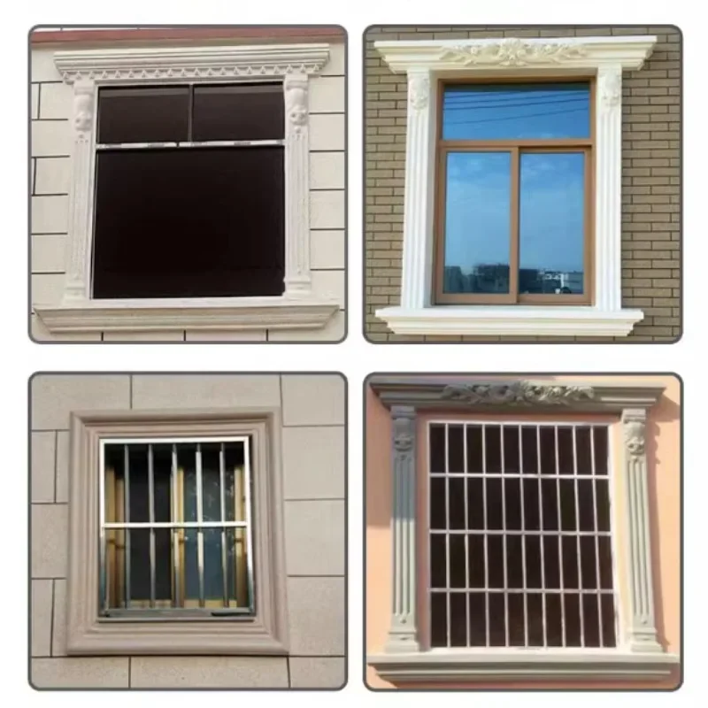 Customized-Window-Cover-Mold-Roman-Column-European-Villa-Square-Window ...