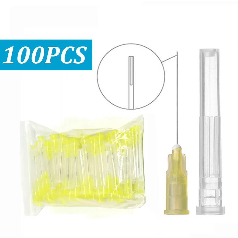 100Pcs Dental Endodontic Irrigation Needle Irrigation Needle Tips 30GA ...
