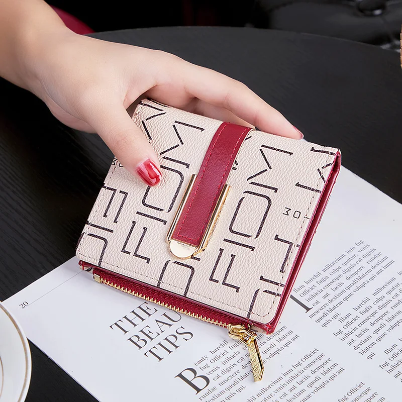 Letter Women's Wallet New Female Short Clutch Purses Folding Student ...