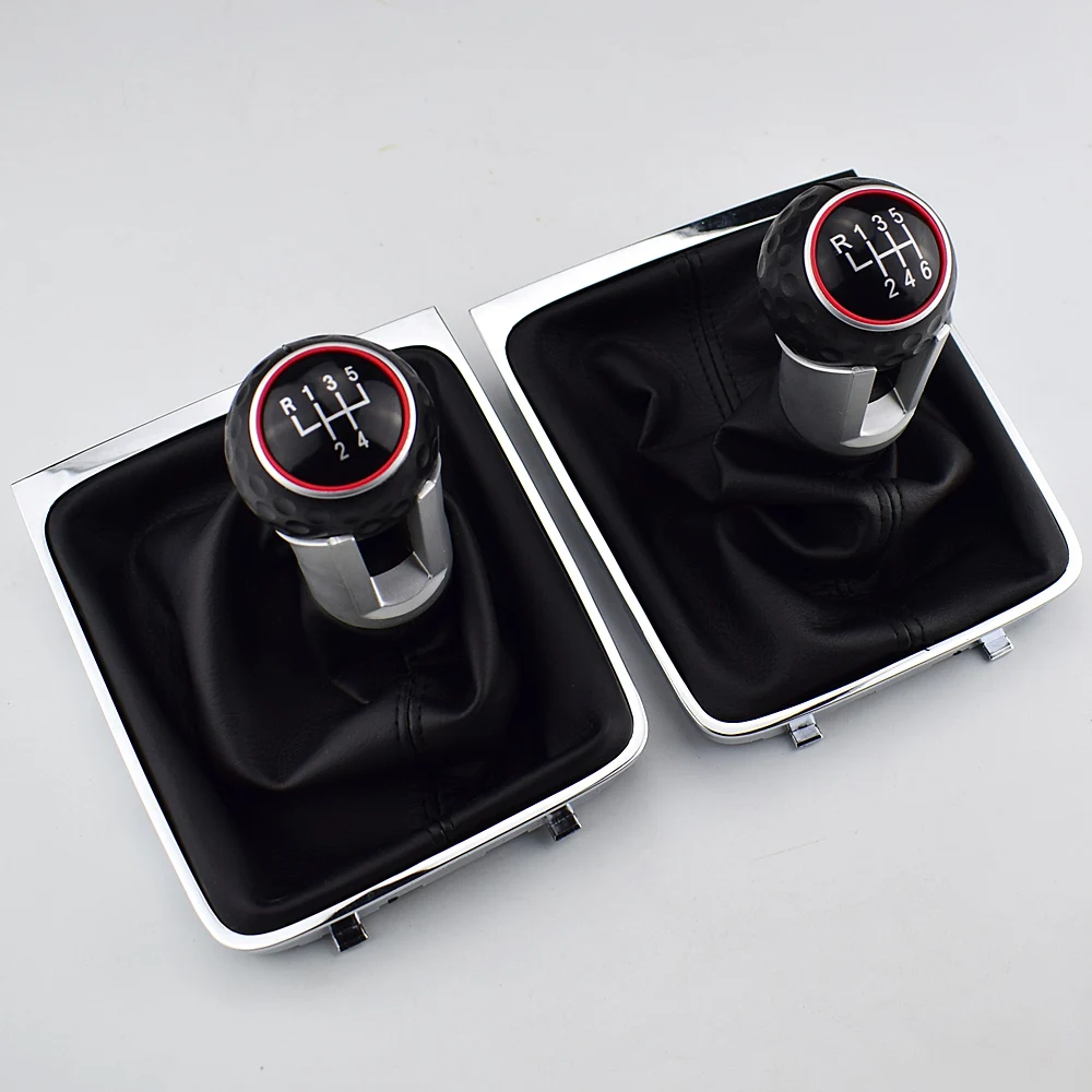 High Quality 5 6 Speed Car Gear Shift Knob With Gaiter Boot Cover Frame ...