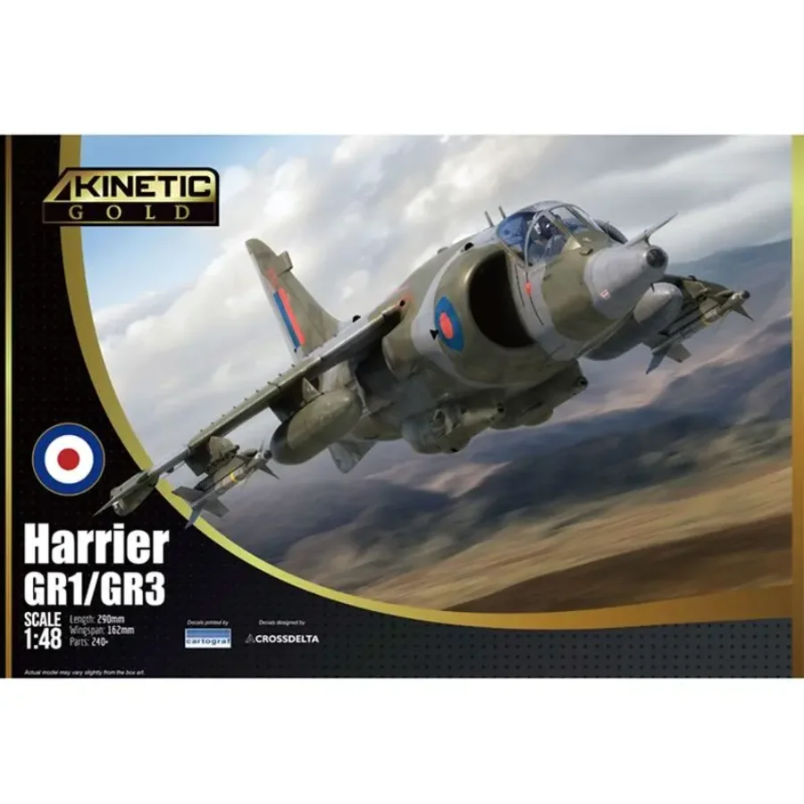 Plastic Model Plane Toy KINETIC K48060 1/48 Harrier GR1/GR3 2in1 Model ...