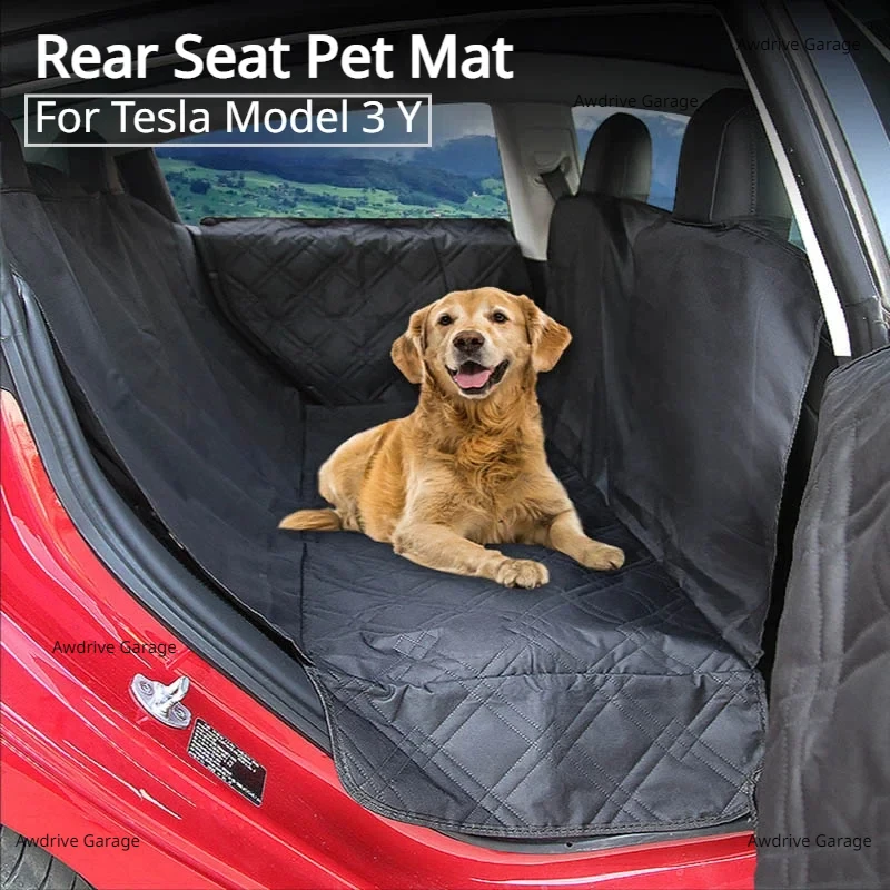 Rear-Seat-Pet-Mat-for-Tesla-Model-3-Y-Back-Seat-Cover-Dog-Travel ...