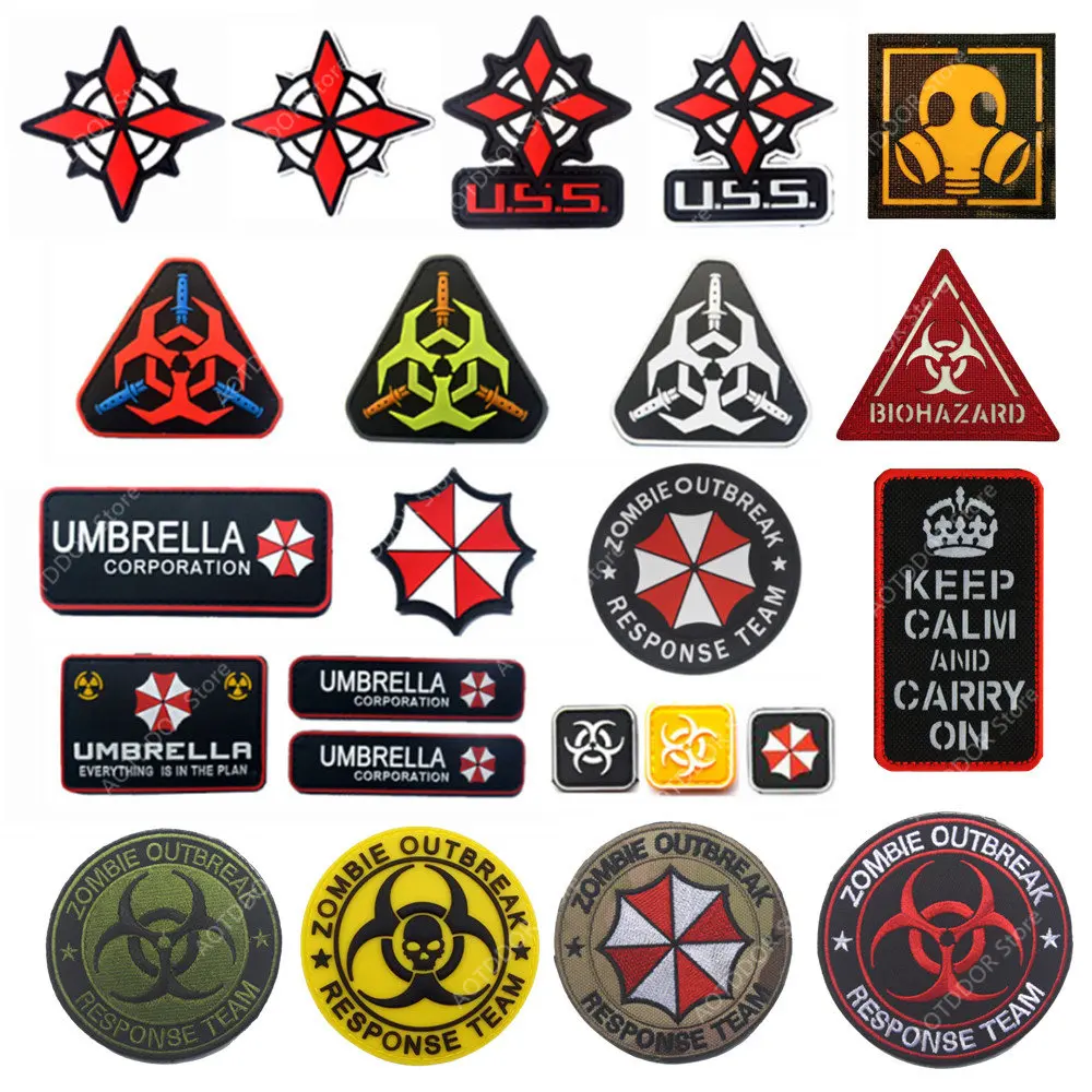 Umbrella-Corporation-Magic-Sticker-PVC-Adhesive-Badge-Chest-Strip ...