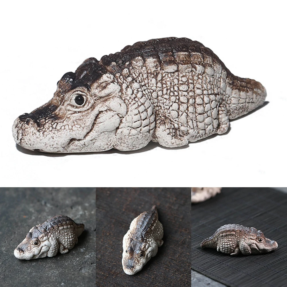 Clay-Mini-Alligator-Sculpture-Realistic-Crocodile-Figurine-Creative ...