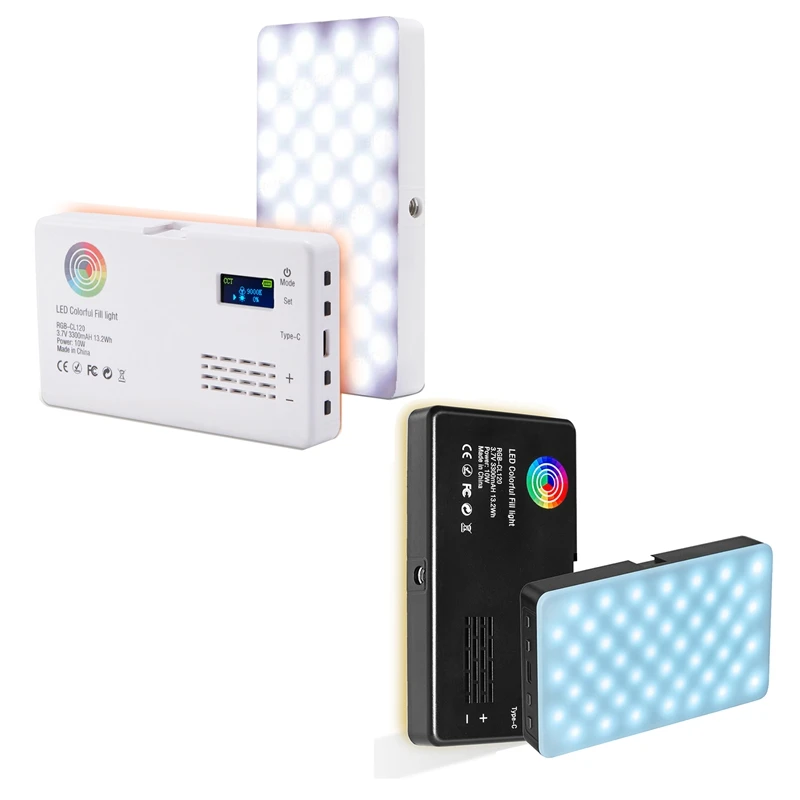 2500K-9000K-LED-RGB-Camera-Light-Color-Output-Video-Light-Kit-Dimmable ...