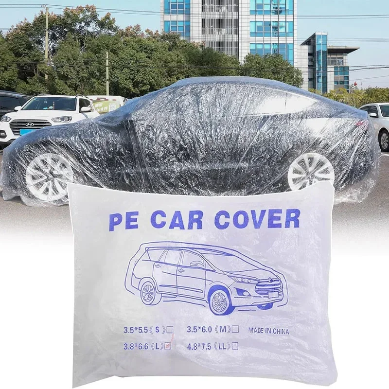 Disposable-White-Transparent-Car-Cover-PEVA-Plastic-Automobile ...