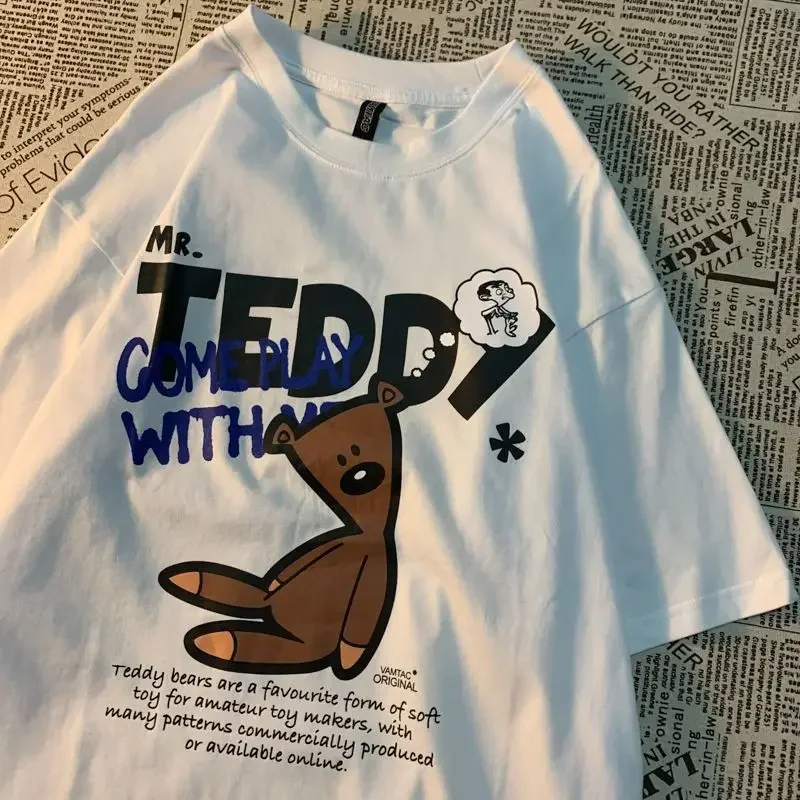 Camiseta-de-manga-corta-de-gran-tama-o-con-estampado-de-letras-para ...