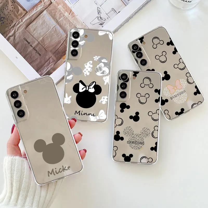 Logotipo Mickey Mouse Minnie Capa Transparente Coque para Samsung ...