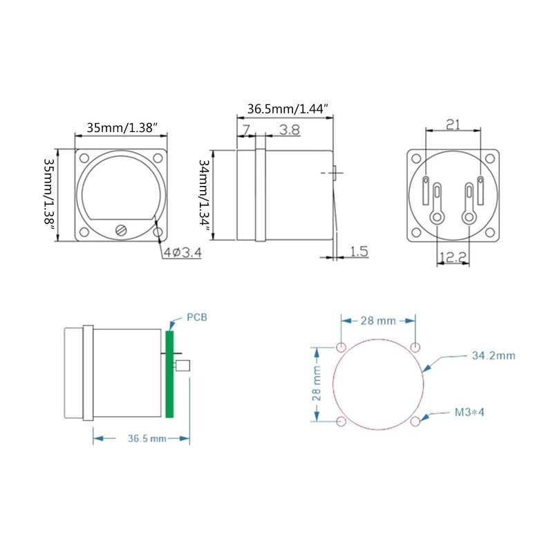 Portable VU Meter Warm Back Light Recording VU Panel Test Meter Level ...