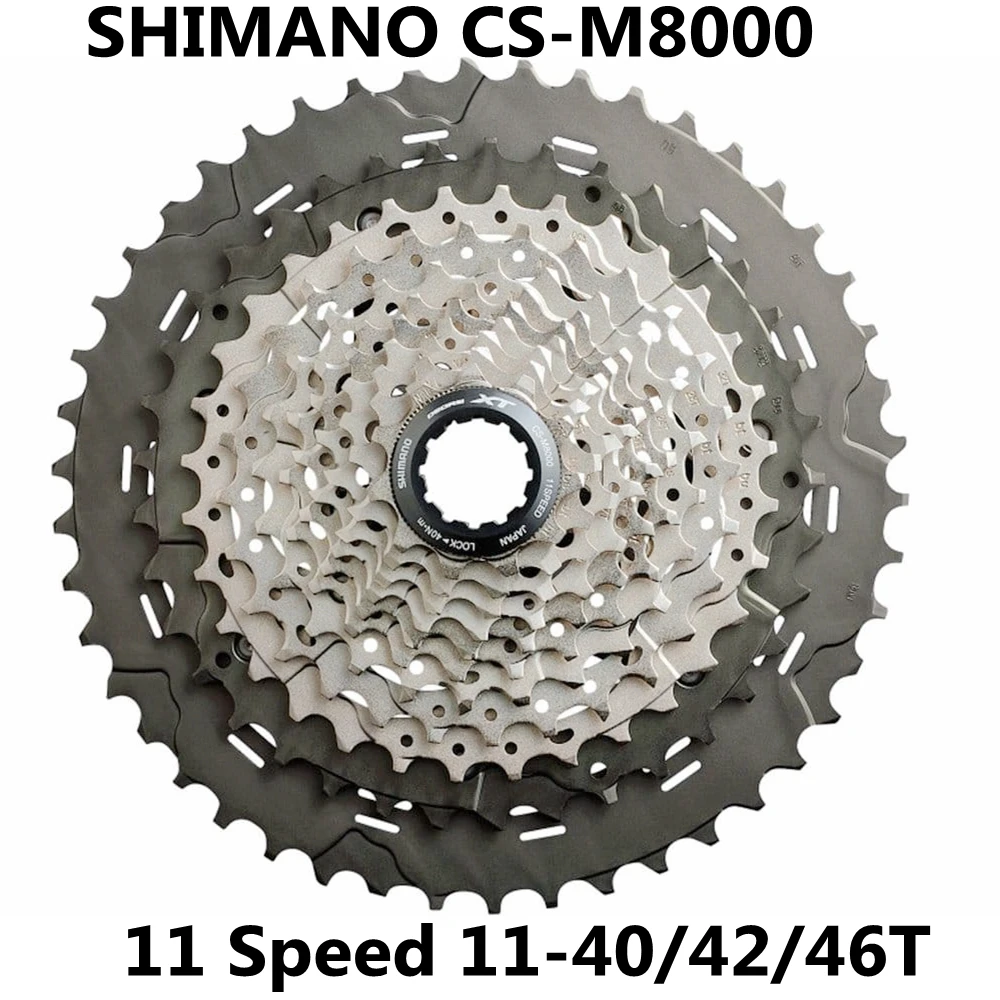 시마노 CS M8000 카세트 스프로킷 데오레 XT MTB 그래블 바이크, 11 단 CSM8000 프리휠, 11 40, 42 ...