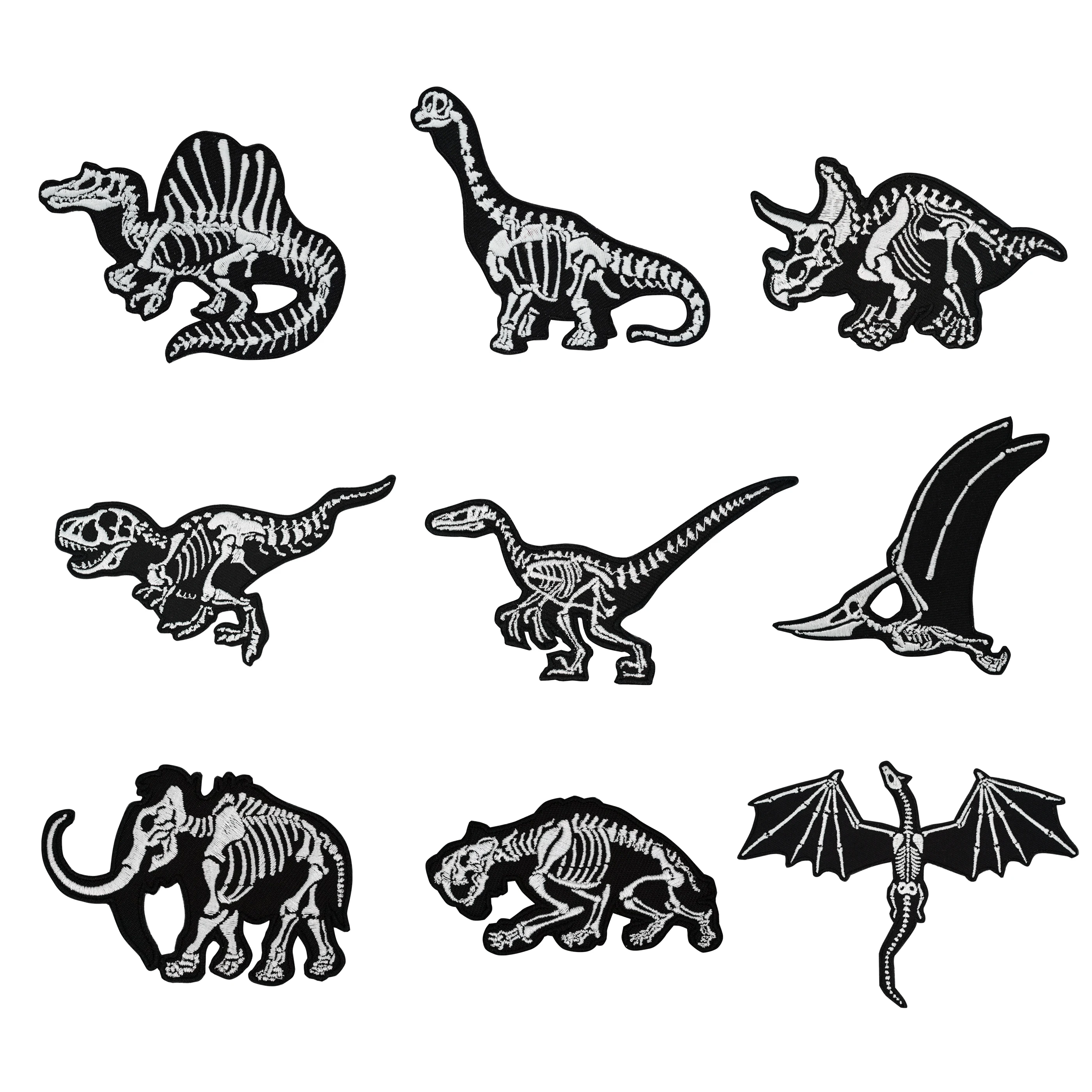 Dinosaur-Fossil-Patch-Embroidery-Patch-Iron-On-Patches-For-Clothing ...
