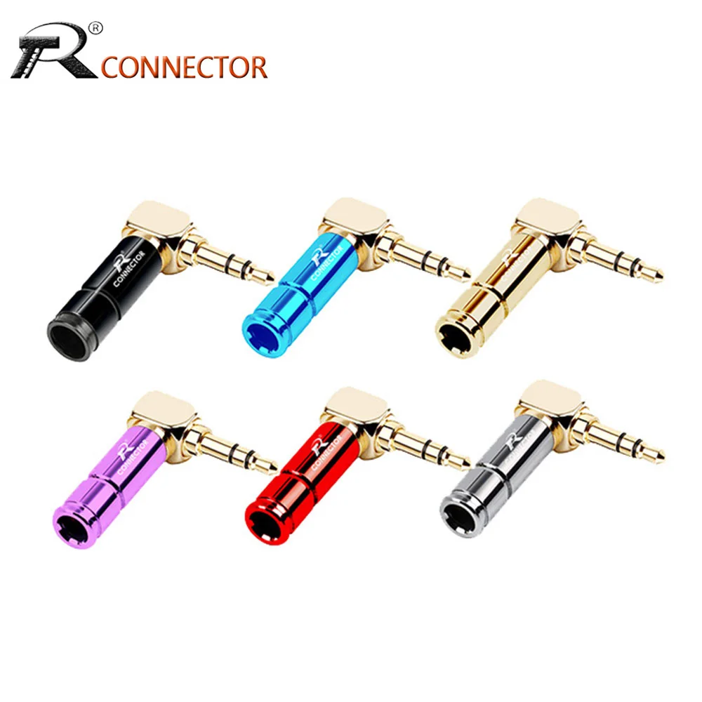 10pcs-3-5mm-Right-Angle-Earphone-Male-Plug-3-4Poles-Aluminum-Alloy-Tube ...