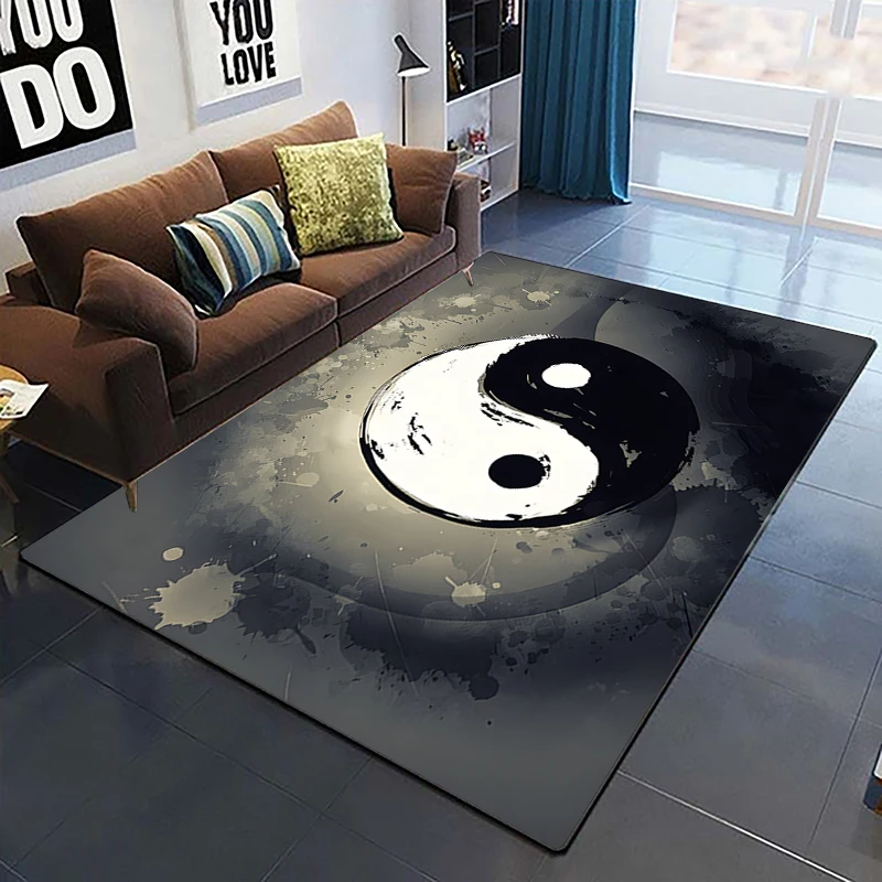 Modern-Chinese-Dragon-Tai-Chi-Bagua-Yin-Yang-Area-Rug-Living-Room ...