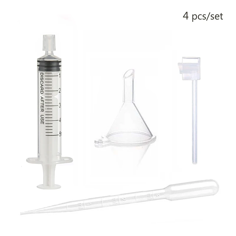 4units/Set Perfume Refillable Tools Set Plastic Packaging Nozzle Funnel ...