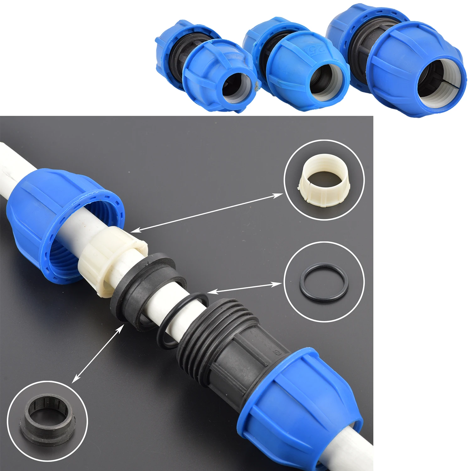 20/25/32 mm Watering Pipe Fittings PVC PE Tube Tap Water Splitter ...