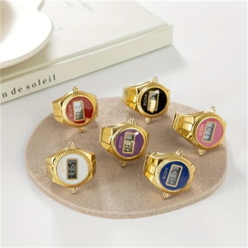 The-New-Electronic-Watch-Can-See-The-Time-Creative-Ring-Finger-Watch ...