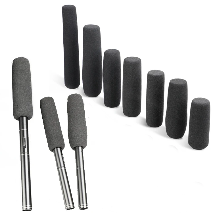 Long-Microphone-Sponge-For-Interview-dedicated-Thicken-Mic-Cover-Foam ...