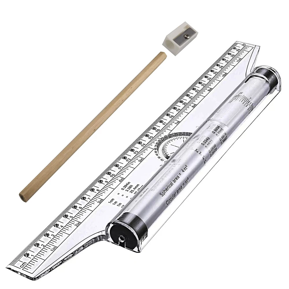 12Inch Measuring Rolling Ruler Parallel Rolling Ruler Drawing Roller ...