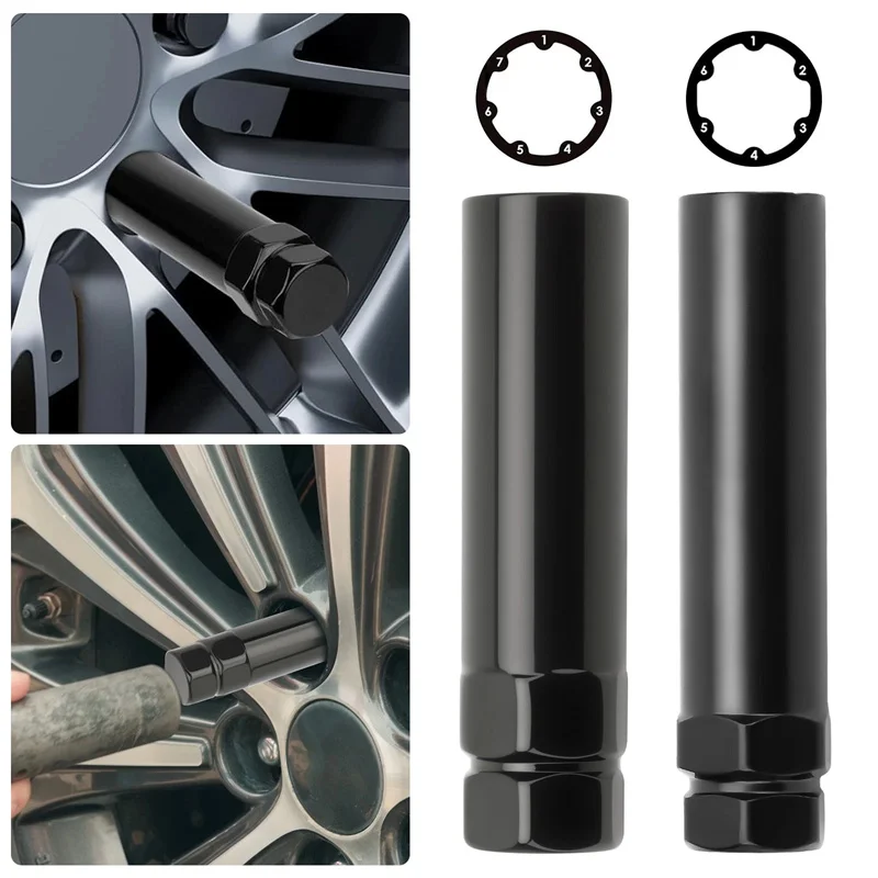 Small 6 Spline & 7 Spline Sockets Fuel Rim Lug Nut Key Wrench For ...