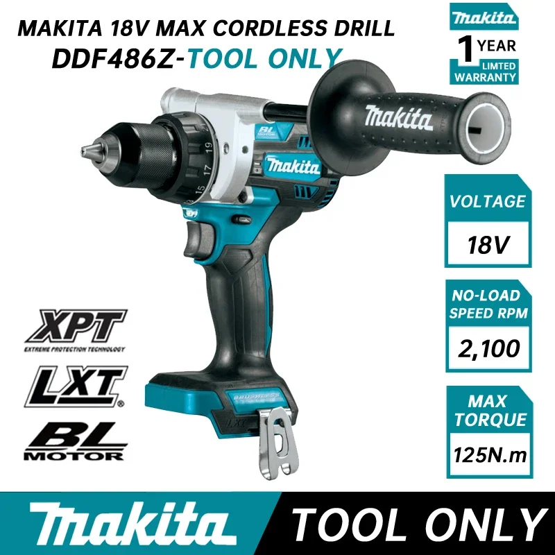 MAKITA-DDF486-Cordless-Driver-Drill-18V-Brushless-Heavy-Duty-Driver-Drill-Skin-With-Variable ...