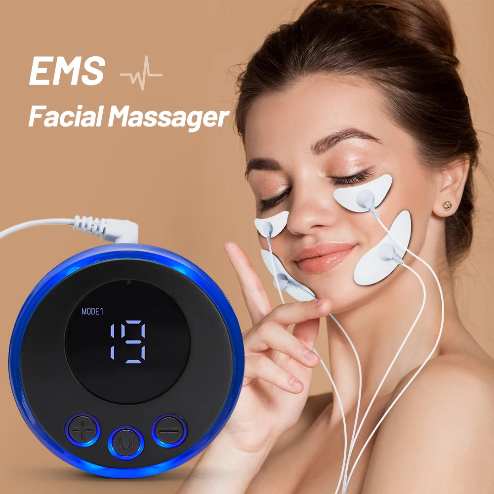 EMS Facial Massager Current Muscle Stimulator Facial Lifting Eye Beauty ...