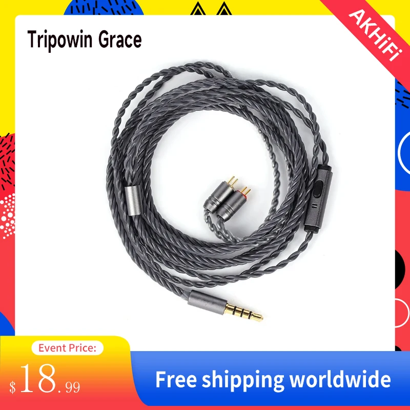 Tripowin-Grace-Detachable-Earphone-Cable-with-Microphone-0-78mm-2Pin ...