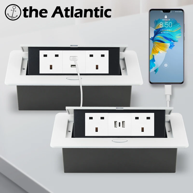 UK-Saudi-Arabia-Ireland-Desktop-Socket-Outlet-With-USB-Recessed-Plug ...