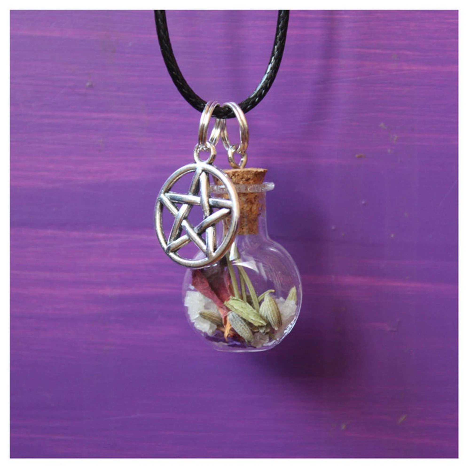 Self love spell necklace pentacle amulet talisman magic jewel spell jar ...