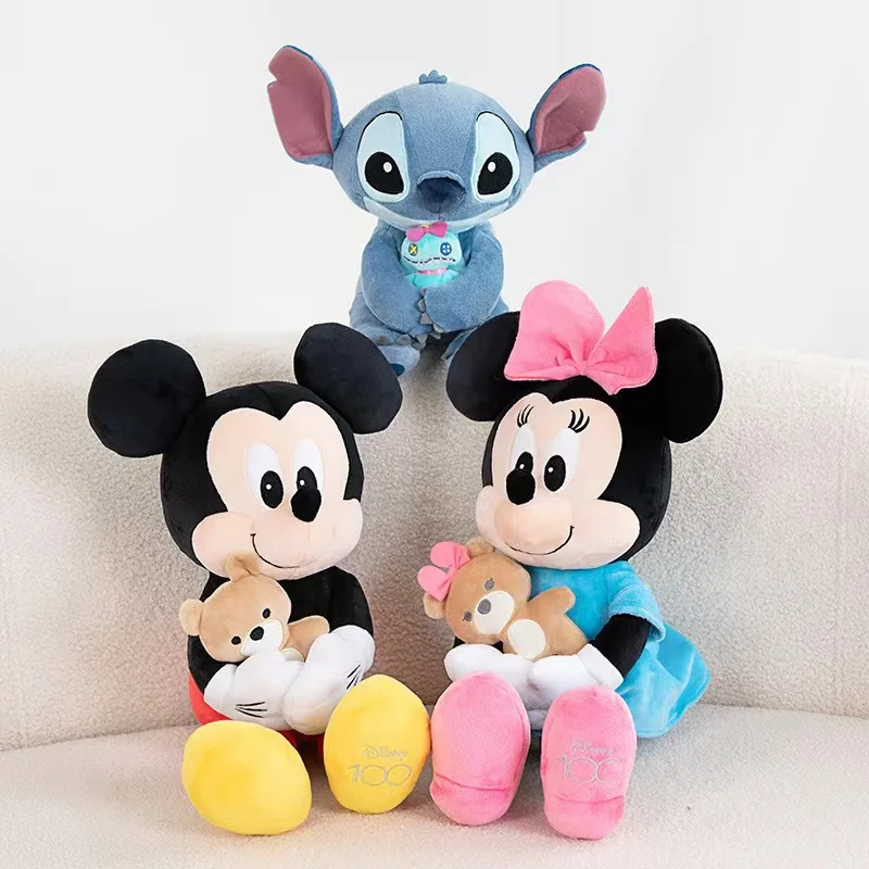 Disney-muñeco de peluche de Mickey, Minnie, Stitch, Homdor, Animal de ...