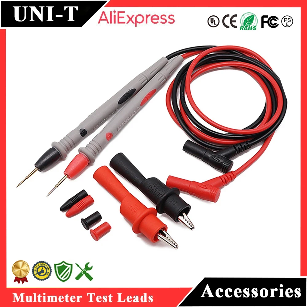 Multimeter-Test-Leads-Universal-Cable-Line-Crocodile-Clips-AC-DC-10A ...