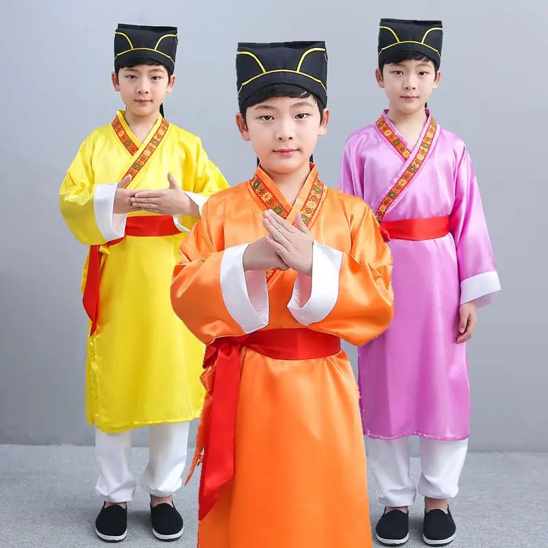 Chinese-silk-robe-Costume-Boys-Children-Kimono-China-Traditional ...