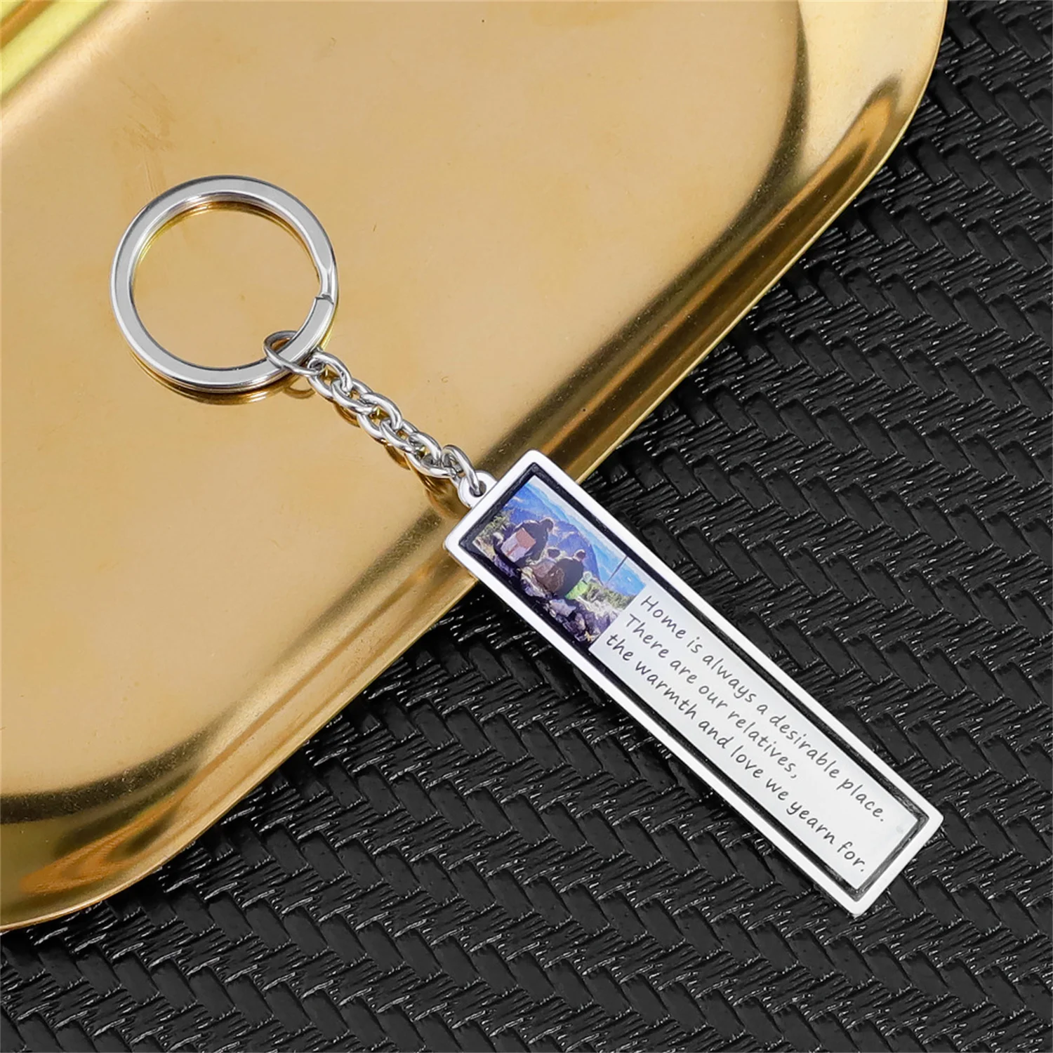 Custom-Rectangular-Personalized-Photo-Frame-Keychain-Creative-Stainless ...