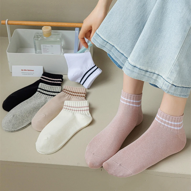 6-Pairs-Socks-For-Women-New-Fashion-Preppy-Style-Girl-Cotton-Sports ...
