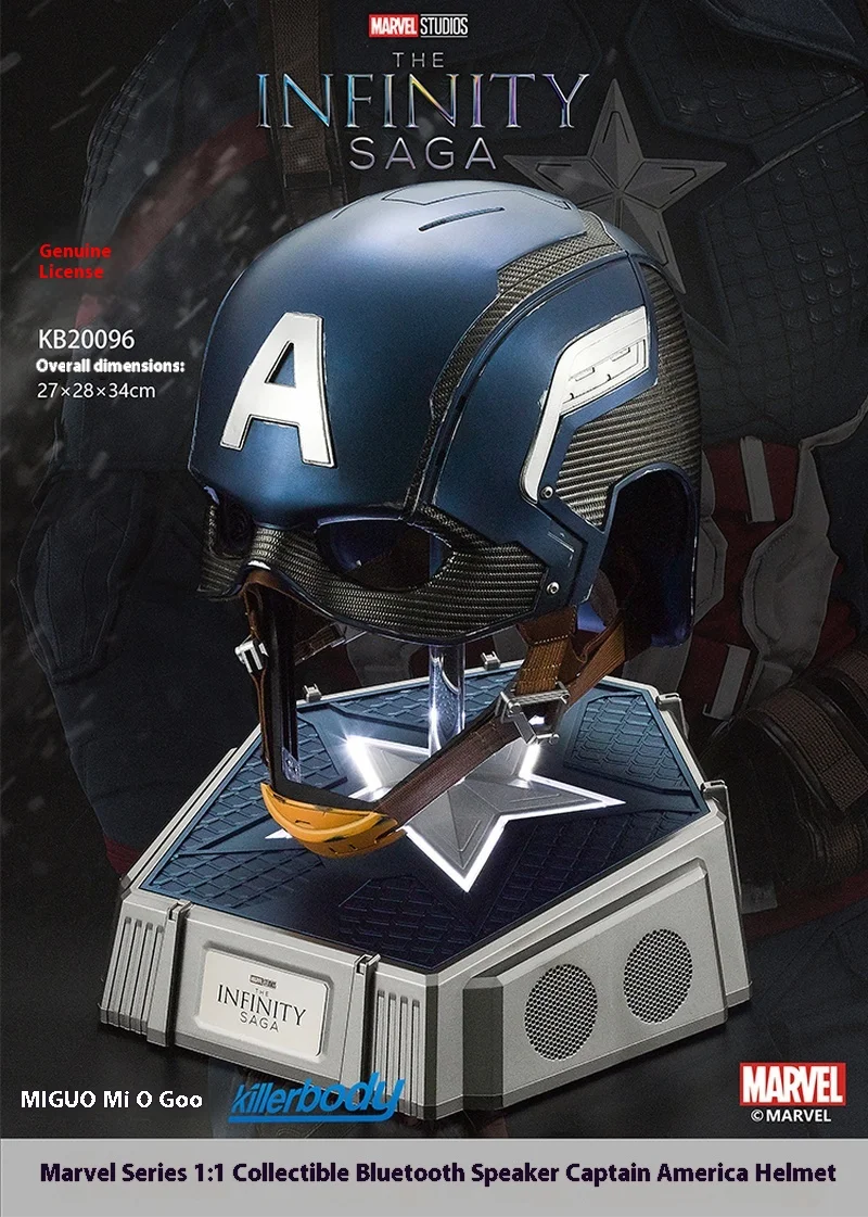 Marvel Captain America 1/1 Wearable Helmet Mask Super Hero Supermodel ...